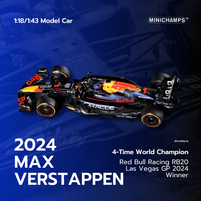 Max Verstappen Las Vegas GP 2024 F1 World Champion Red Bull Racing RB20 Model Car - Minichamps ...
