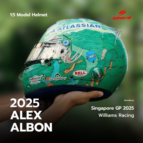 Alex Albon Helmet Singapore GP 2025 Williams Racing - Spark 1:5 Helmet ...