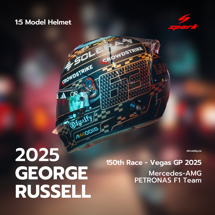 George Russell Helmet Las Vegas GP 2025 Mercedes-AMG PETRONAS F1 Team ...