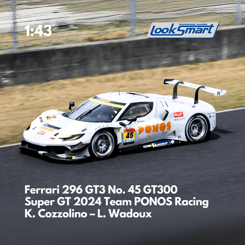 Ferrari 296 GT3 No. 45 GT300 Super GT 2024 – Team PONOS Racing - 1:43 ...